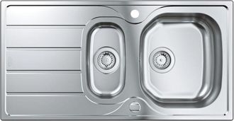 GROHE Abw&auml;schen - Sp&uuml;lbecken K200, 97x50 cm, geb&uuml;rsteter Edelstahl 31564SD1 - Grohe