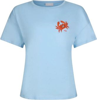 Liu Jo Femme, Tops, Bleu, Taille: 36 FR Wa6414 T-shirt &agrave; col rond