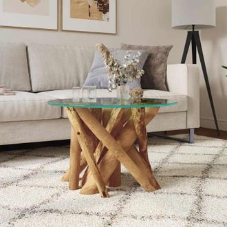 vidaXL Vidaxl - Table basse Bois flottant de teck massif 60 cm