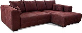 Cavadore Cavadore Ecksofa Mavericco / XXL Eckcouch Inkl. Rückenkissen und Zierkissen / Longchair rechts / Industrial Style / 285 x 69 x 170 (BxHxT) / Mikrofase