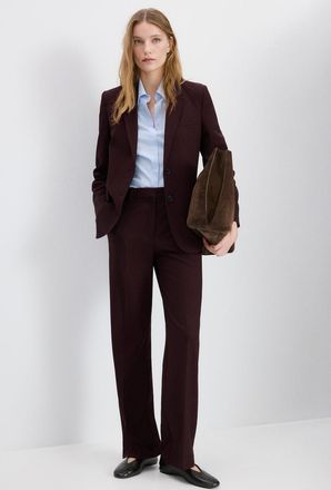 Mango Gerader Blazeranzug granatrot - Damen - XXS - MANGO