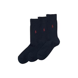 Polo Ralph Lauren Rib 3 Pack Crew Chaussettes