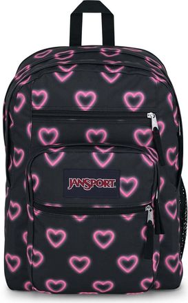 Jansport JanSport Big Student Gro&szlig;er Rucksack, 15 inch -Laptopfach, Happy Hearts Black (Schwarz)