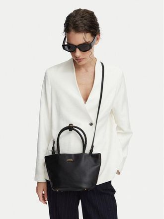 Tommy Hilfiger Handtasche Th Marina Bucket Leather AW0AW18739 Schwarz