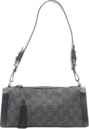 Gucci Sac bandouli&egrave;re vintage en denim Pre-owned - Femme - Pre-owned - Noir - Taille: ONE Size