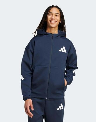 adidas adidas Performance - Z.N.E - Veste de surv&ecirc;tement zipp&eacute;e &agrave; capuche - Encre aurore-Bleu marine