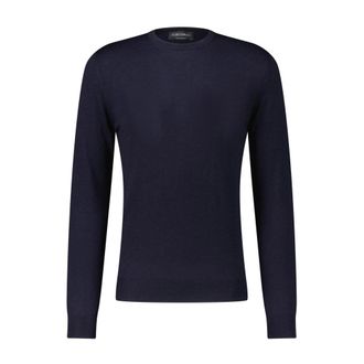 Zanieri Kaschmir Pullover- Rundhalsausschnitt- Italienische Herstellung - - Knitwear - Herren - Blau - 5XL