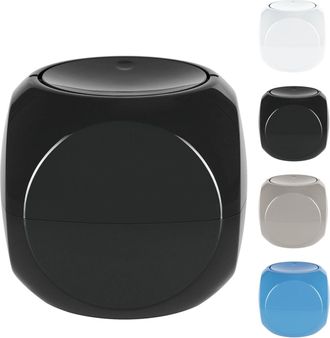 Spirella Kosmetikeimer 1 Liter Abfalleimer Schwingdeckeleimer Tischabfalleimer Dice Schwarz