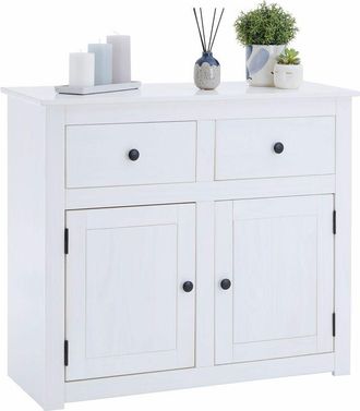 IDIMEX Buffet salle à manger paulo l 93 cm en bois massif - Blanc