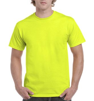 Gildan Unisex Ultra Cotton Adult T-Shirt Tshirt, Sicherheitsgr&uuml;n, L