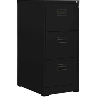 vidaXL Aktenschrank Schwarz 46x62x102,5 cm Stahl - Vidaxl