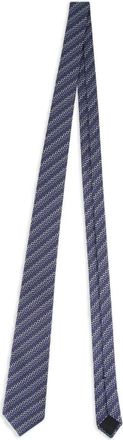 Gucci Seidenkrawatte aus Horsebit-Jacquard - Blau