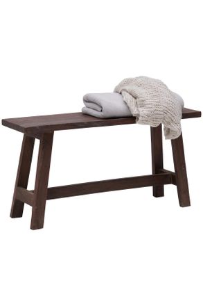 Landscape Sitzbank, Braun, Holz, Mahagoni, massiv, 2-Sitzer, 90x45x25 cm, abwischbar, Esszimmer, B&auml;nke, Sitzb&auml;nke