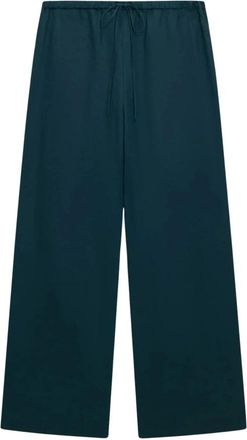 Liviana Conti Femme, Pantalons, Vert, Taille: 38 FR Pantalon Palazzo en lin avec cordon de serrage &agrave; la taille