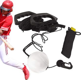 Generico Baseball Rebound Trainer, Ball auf Seil - multifunktionaler hochelastischer Rückprallball mit Seil - Trainingswerkzeuge für Schwunggeschwindigkeit, Tr