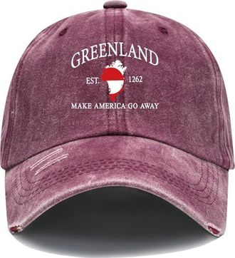 Generic Casquette Make America Go Away, casquette Greenland, casquette de baseball Make America Go Away, Claret-PN-1, 53