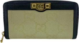 Gucci Portefeuille long (bi-pli) Pre-owned - Femme - Pre-owned - Beige - Taille: ONE Size