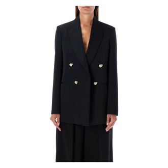 Lanvin Schwarzer Wollblazer mit markanten Schultern - - Jackets - Damen - Schwarzk - XS