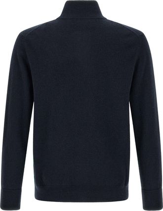 Ballantyne Diamond Intarsia Cardigan - Navy