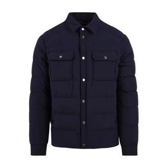 Moorer Stilvolle Veton-Kn Mantel f&uuml;r M&auml;nner - - Jackets - Herren - Blau - L