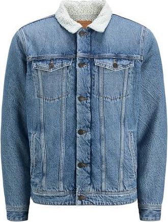 Jack & Jones Jjijean Jjjacket W. Sherpa Sq 024 Sn, Bleu Denim, x_l Hommes