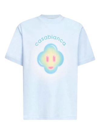 Casablanca t-shirt Airbrush Smiley &agrave; logo - Bleu