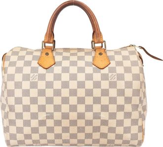 Louis Vuitton Crossbody Bags - Louis Vuitton Damier Azur Monogram Speedy 30 Handb - Gr. unisize - in Weiß - für Damen