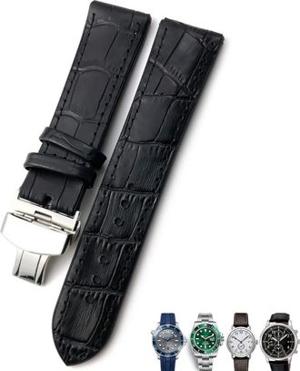 Generic 20mm 21mm 22mm Leder Uhrenarmband Schwarz Braun Bänder Für Omega 300 IWC Armband