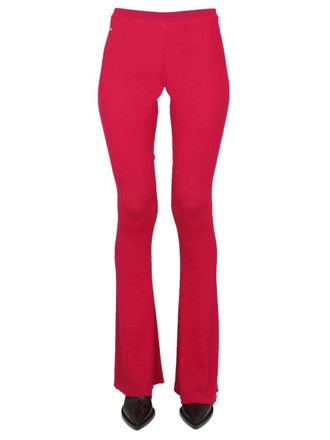 Dsquared2 Virgin Wool Flare Trousers - Pink
