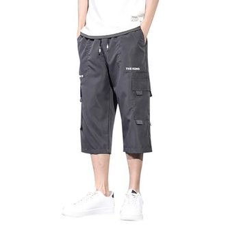 Generic Pantalon cargo pour homme 2026 - Short au-dessus du genou - Poche &eacute;lastique, GY2., 4XL