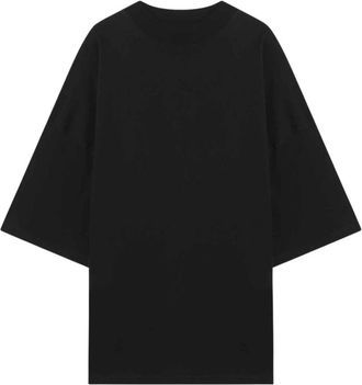 Jil Sander Homme, Tops, Noir, Taille: S T-shirt en coton &agrave; col montant