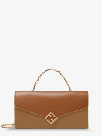 Fendi On Chain FF Diamonds Leather Wallet - FENDI - gender_Woman