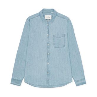 Les Deux Homme, Chemises, Bleu, Taille: S Kent Chambray Shirt