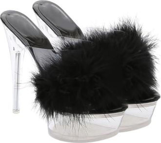 Holibanna Sandales &agrave; Talons Fins Transparentes pour Femme Style Chic avec Talon Haut &Eacute;l&eacute;gant Confortables et Respirantes pour Sorties