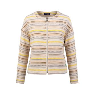 Trussardi Gestreifte Jacke mit Rei&szlig;verschluss - - Jackets - Damen - Beige - S