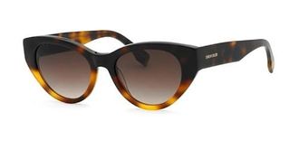 Enrico Coveri Lunettes de soleil, ECS120, lunettes de soleil femme, lunettes papillon, Marron 1