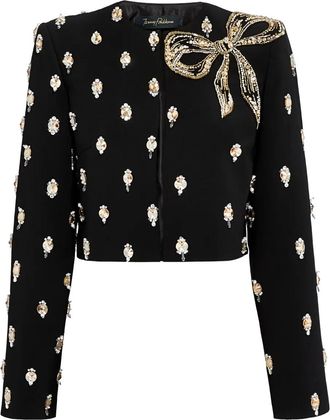 Jenny Packham veste Leotine à détail de noeud - Noir