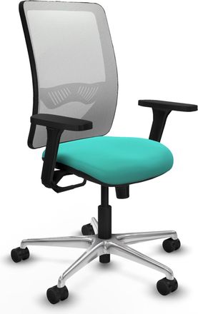 Piqueras y Crespo Schreibtischstuhl Zulema aus Kunstleder mit 3D-Armlehnen, h&ouml;henverstellbare Lendenwirbelst&uuml;tze, ausgestattet mit 3 Positionen und Schneideschaum, Wei&szlig;