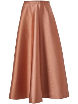 Carolina Herrera Ausgestellter Duchesse-Midirock - Braun
