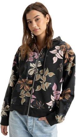 Roxy Feels Right Sweatshirt, Phantom Sunny Floral WEIHAI, XS Womens