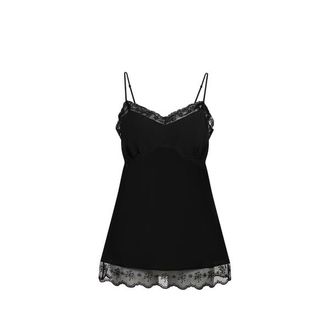 Simone Rocha Top caraco satin&eacute; &agrave; empi&egrave;cement dentelle