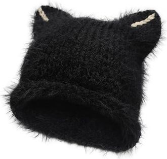 ZLYC Bonnet pour Femme, Couleur : Noir uni, Taille Unique