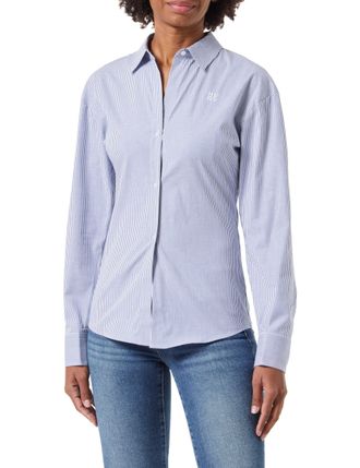 HUGO BOSS Damen The Girlfriend Shirt Blouse, Medium Blue420, 32 EU