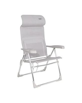 Crespo Silla Playa 7 pos. aluminio (Multifibra) COMPACT Asiento Alto