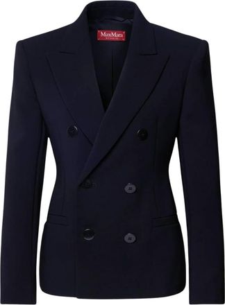 Max Mara Femme, Vestes, Bleu, Taille: 46 FR Formal Blazers