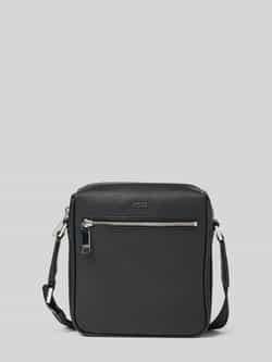 HUGO BOSS Reporter-Tasche aus genarbtem Leder Modell DAXTER_NS zip