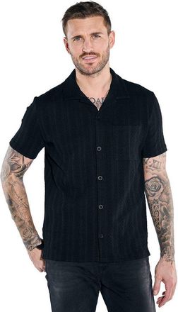 Emilio Adani Poloshirt Herren Polo-Shirt gemustert, Schwarz