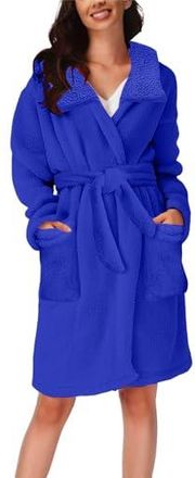 Generic Peignoirs de bain &agrave; capuche en tissu &eacute;ponge pour femme - Robe de chambre moelleuse grande taille - Peignoir de bain personnalis&eacute; en tissu &eacute;ponge - V&ecirc;t