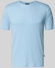 Olymp Level 5 T-Shirt aus Leinen-Elasthan-Mix mit Rundhalsausschnitt