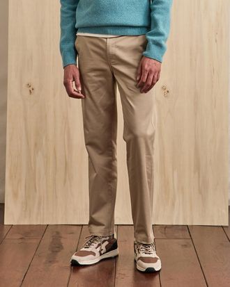 Faguo Pantalon droit beige coton